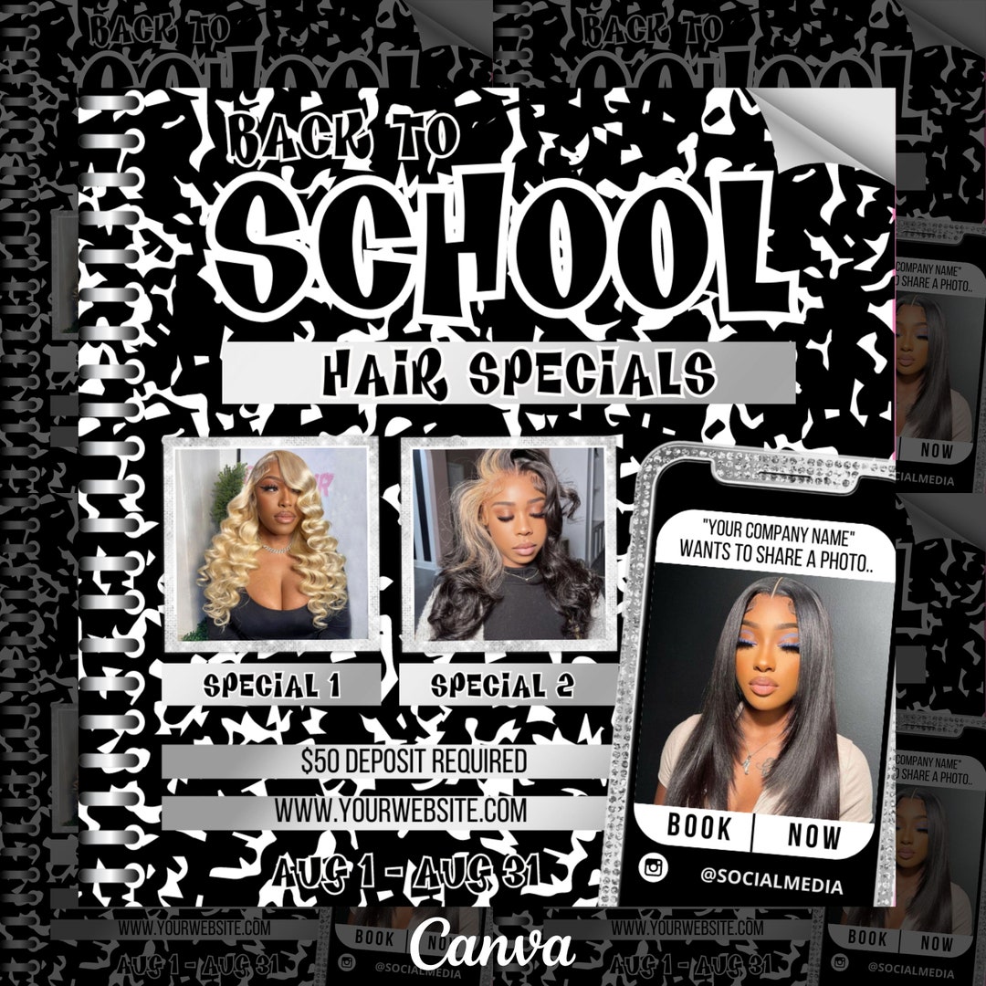 Back to School Flyer, DIY Flyer Template Design, Back to School Sale ...