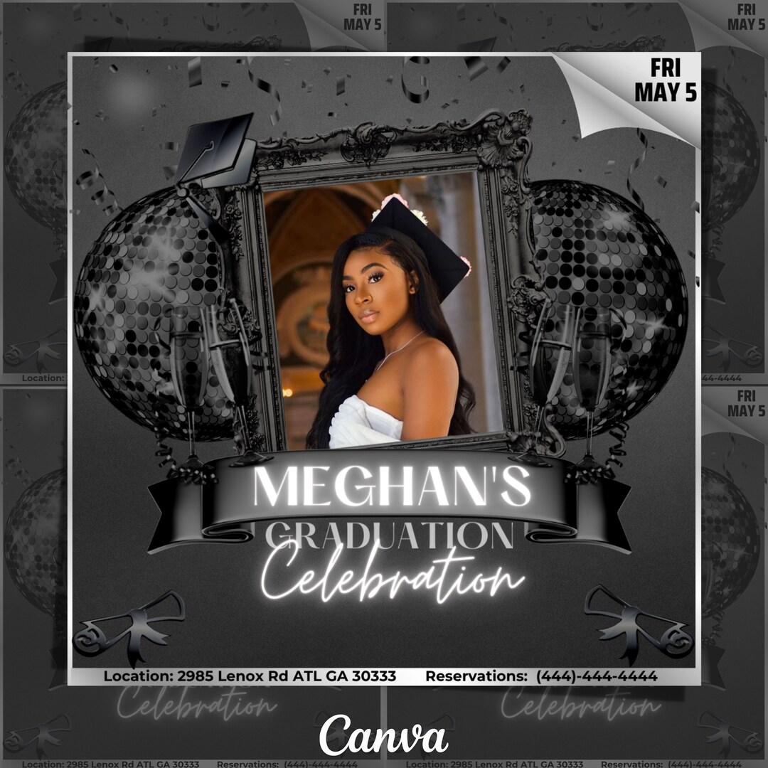 Graduation Party Flyer, DIY Graduation Party Invitation, Graduation ...