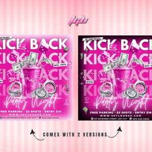 Kickback Party Flyer, Editable Kickback Club Flyer, Club DJ Party ...