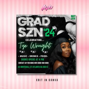 Graduation Flyer, Graduation Party, Graduation Invitation, Congrats to ...