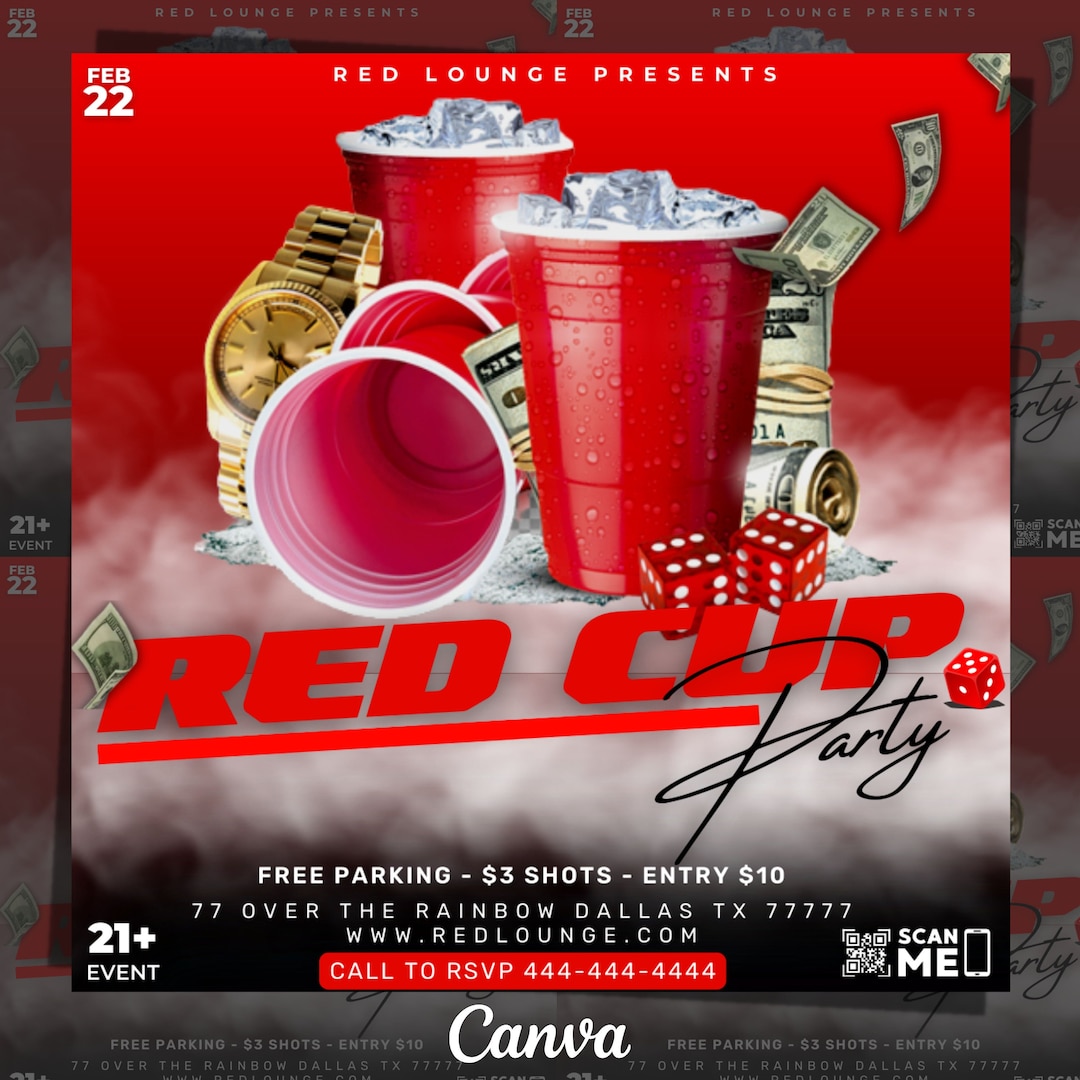 Editable Drinking Event Flyer Bundle, DIY Club Event Flyer, Birthday ...