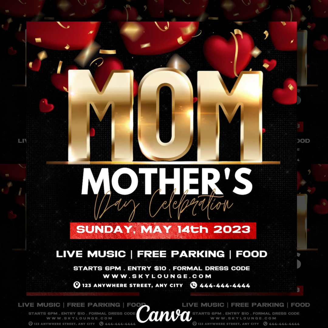 Mothers Day Event Flyer, Mothers Day Party Flyer, Mother Day Club ...