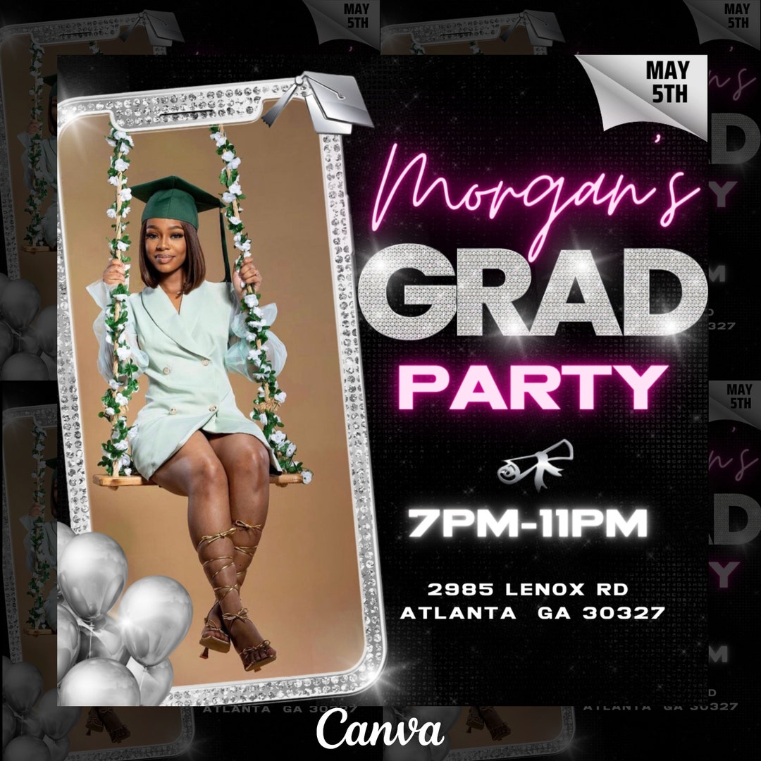 Graduation Party, Graduation Flyer, Editable Template, Graduation ...