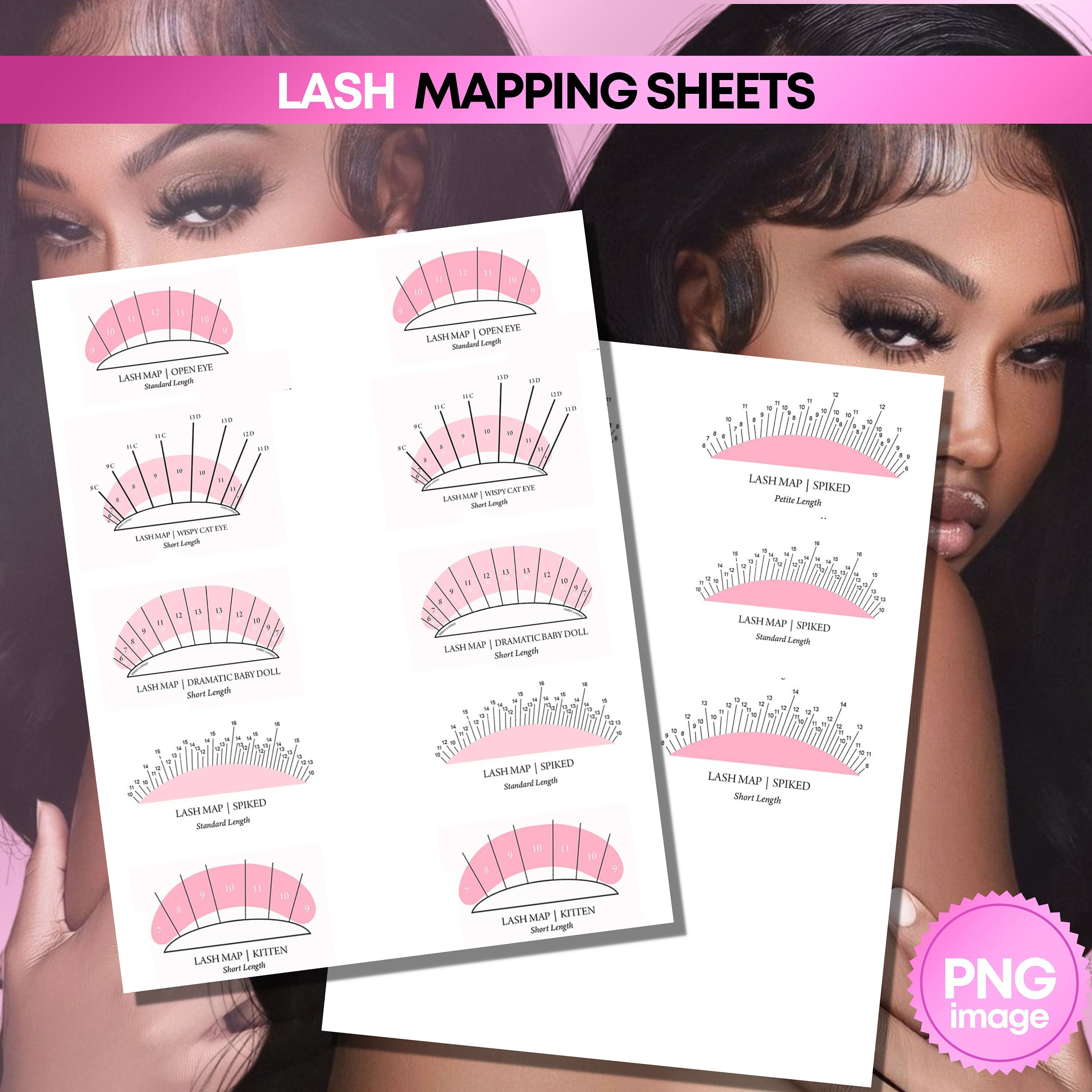 Formularios de mapeo de pestañas, práctica de extensiones de pestañas, técnico de pestañas ...