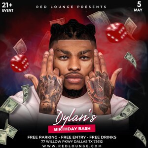 Male Birthday Party Flyer, Club Flyer Template for Canva, DIY Event ...