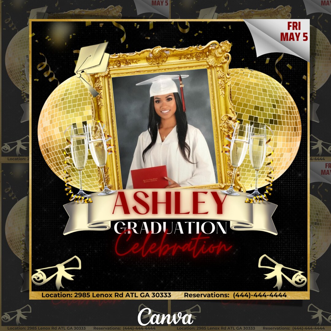 Graduation Party Flyer, DIY Graduation Party Invitation, Graduation ...