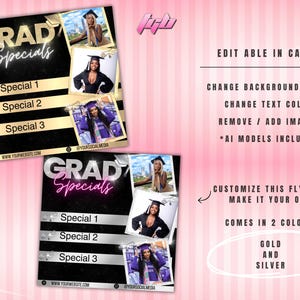Graduation Makeup Special Flyer, Grad Makeup, Graduation Lashes Flyer ...
