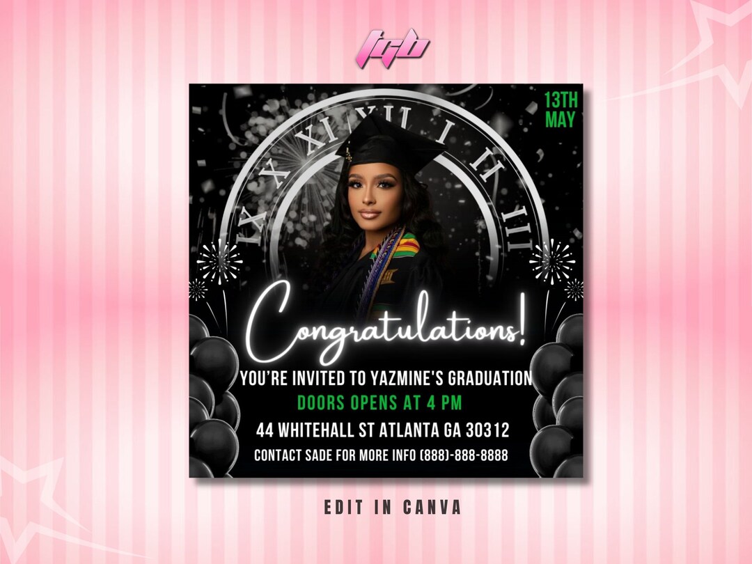 Graduation Flyer, Graduation Party, Graduation Invitation, Congrats to ...