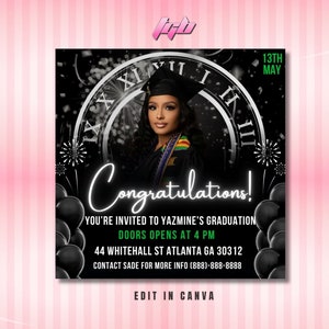 Graduation Flyer, Graduation Party, Graduation Invitation, Congrats to ...