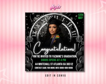 Graduation Flyer, Graduation Party, Graduation Invitation, Congrats to ...