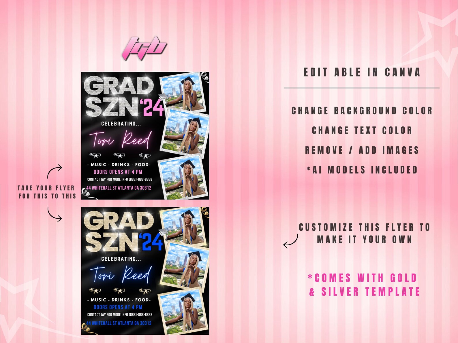 Graduation Flyer, Graduation Party, Graduation Invitation, Congrats to ...