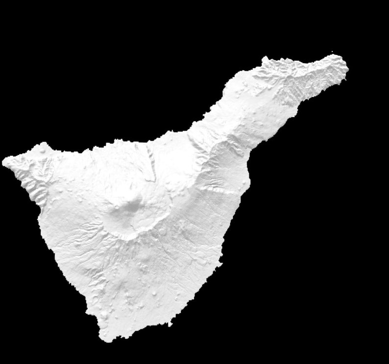 Tenerife 3D Model in Standard STL Format for 3D Printers and CNC ...