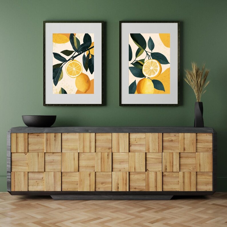 Poster Lemons Dopamine Decor Printable Poster Colorful Sicilian ...