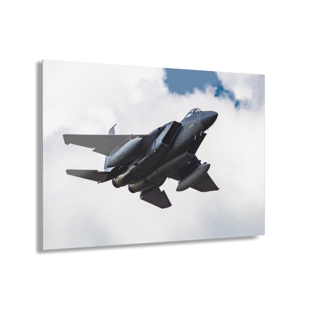 USAF F-15 Eagle Fighter Jet Aviation Wall Art Home Office Acrylic Print ...