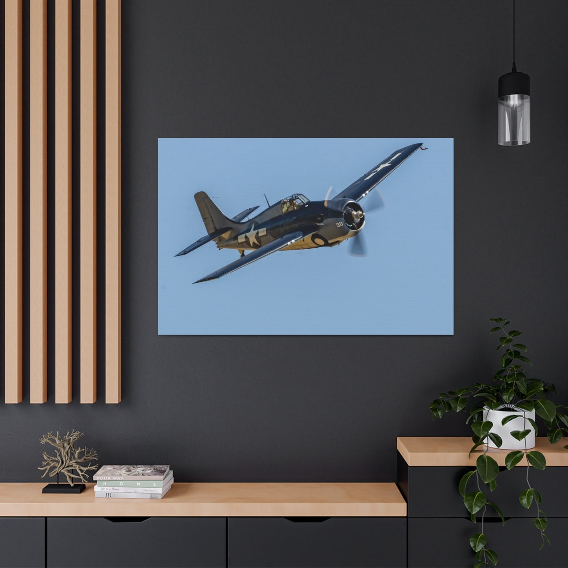 Wall Art Aviation Art Warbird Art FM-2 Wildcat Canvas Gallery Wrap ...