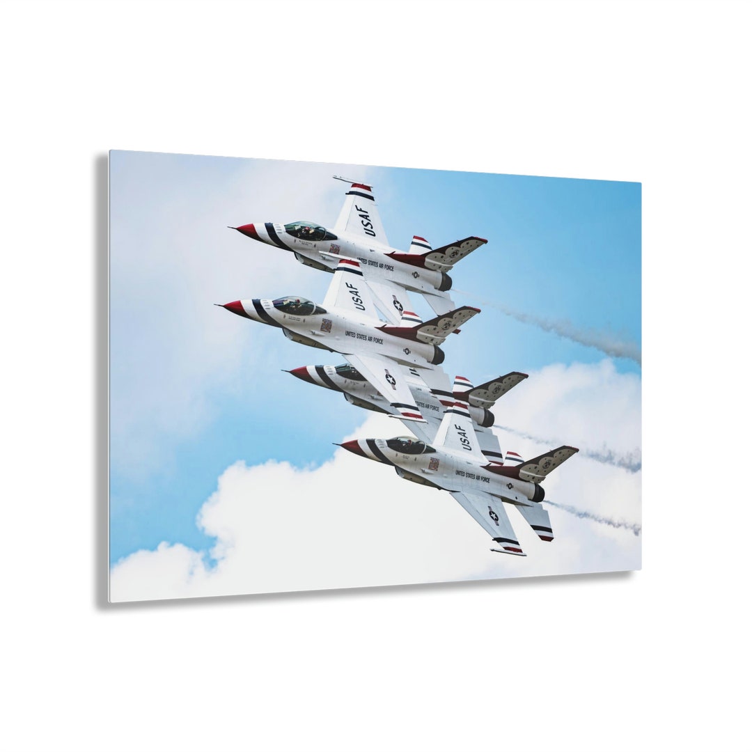 Wall Art Aviation Art USAF Thunderbirds in Diamond Formation Acrylic ...