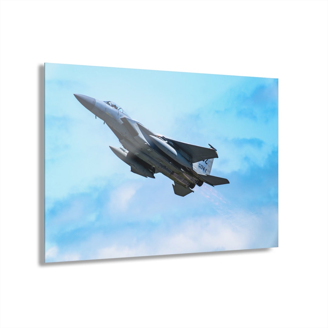 USAF F-15 Eagle Fighter Wall Decor Home Art Aviation acrylic Print ...
