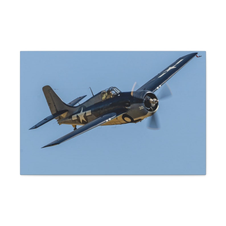 Wall Art Aviation Art Warbird Art FM-2 Wildcat Canvas Gallery Wrap ...