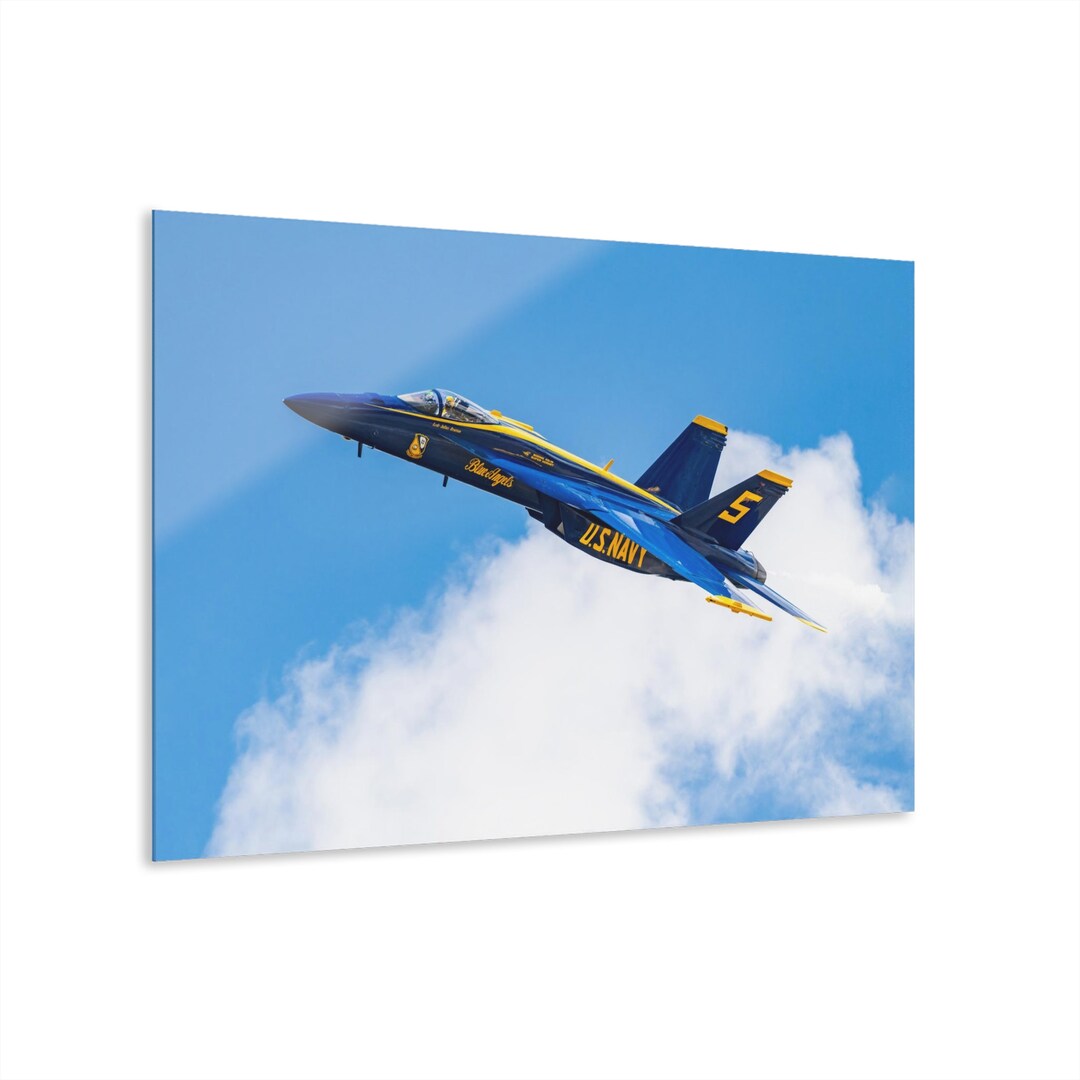 Wall Decor Aviation Art US Navy Blue Angels 5 Solo Acrylic Print french ...