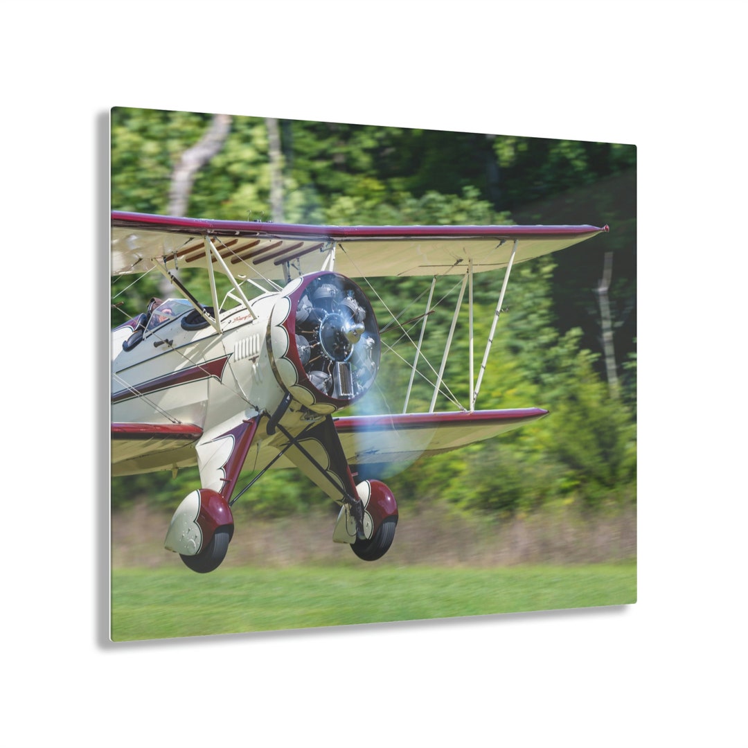 1933 Waco UBF Biplane Aviation Wall Art Home Office Acrylic Print - Etsy