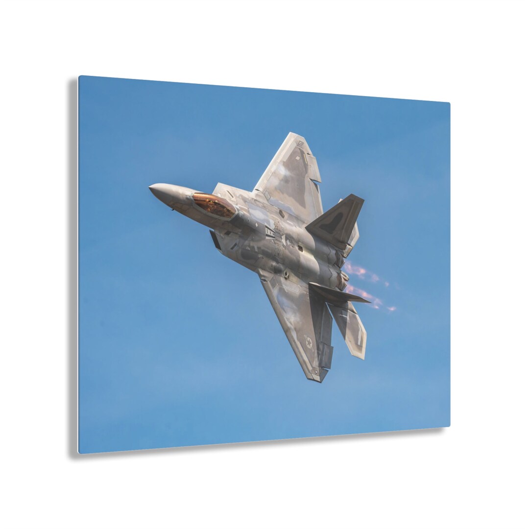 Wall Art Aviation Art F-22 Raptor Acrylic Print Perfect Gift for Pilot ...