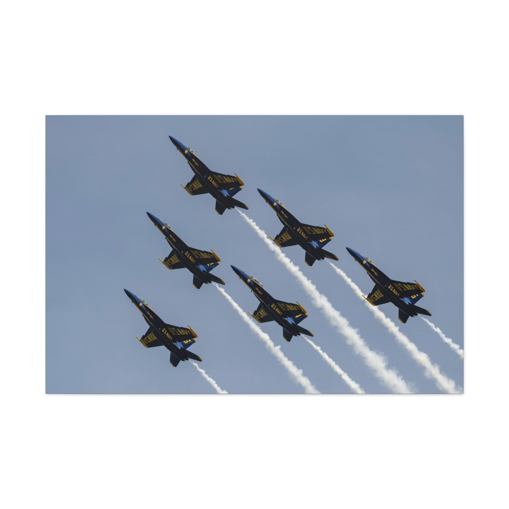 Wall Art Aviation Art US Navy Blue Angels in a Delta Formation Canvas ...