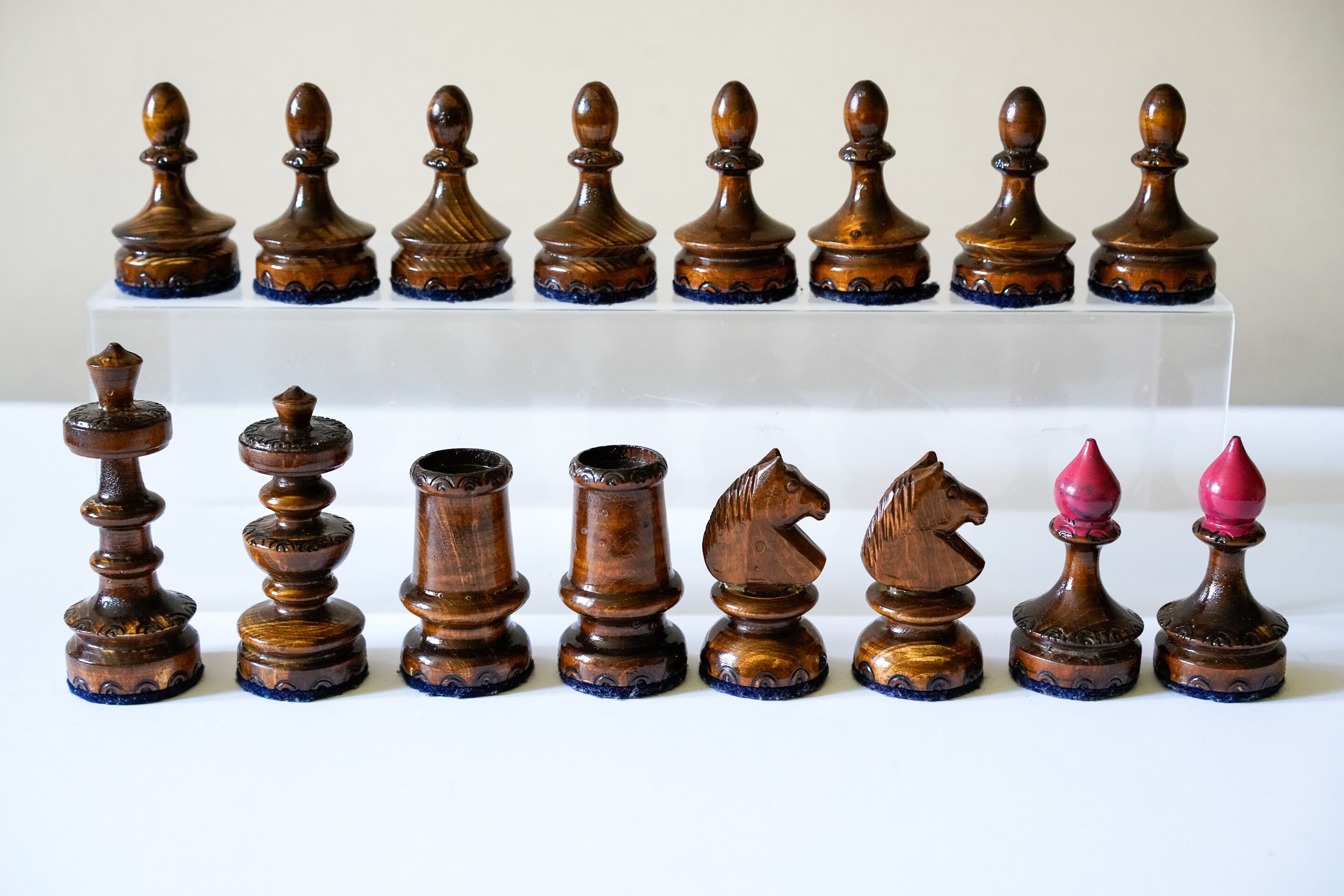 Vintage Chess Set 80s Polish Highlander Style, Rare Wooden Hand-made ...