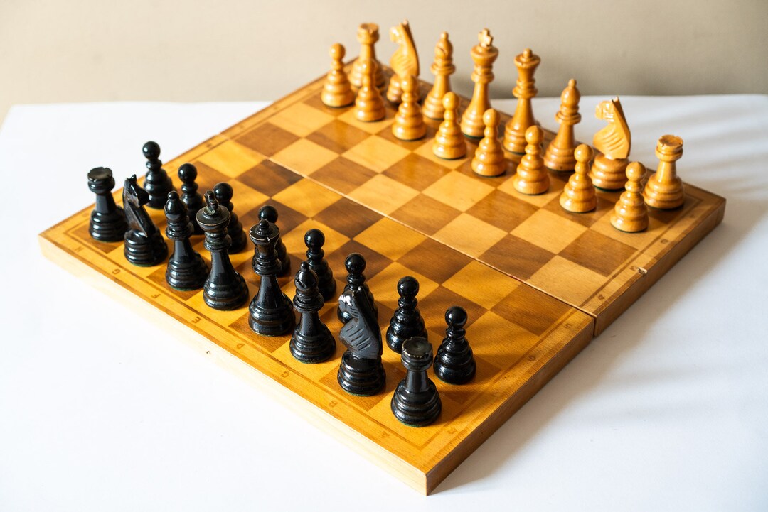 Vintage Chess Set 80s Commemorative Moscow Summer Olimpics Wooden Chess ...