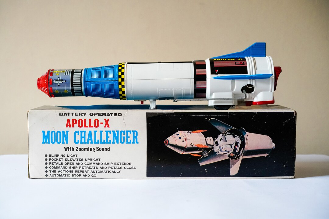 Apollo-x Moon Challenger 60s Battery Opperated Rocket Toy - Etsy