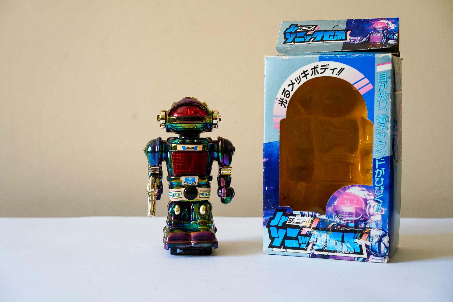 Vintage Toy SONIC Gun Robot 80s Fancy Multi-color Robot With Original ...