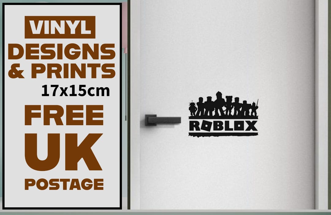 Roblox Vinyl Wall Art for Gamers and Kids - Heat Transfer Option Also ...
