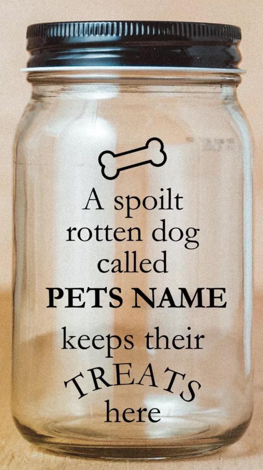 Personalised Treat Jar Vinyl Decal Sticker - Great for DIY Gift Jars - Etsy