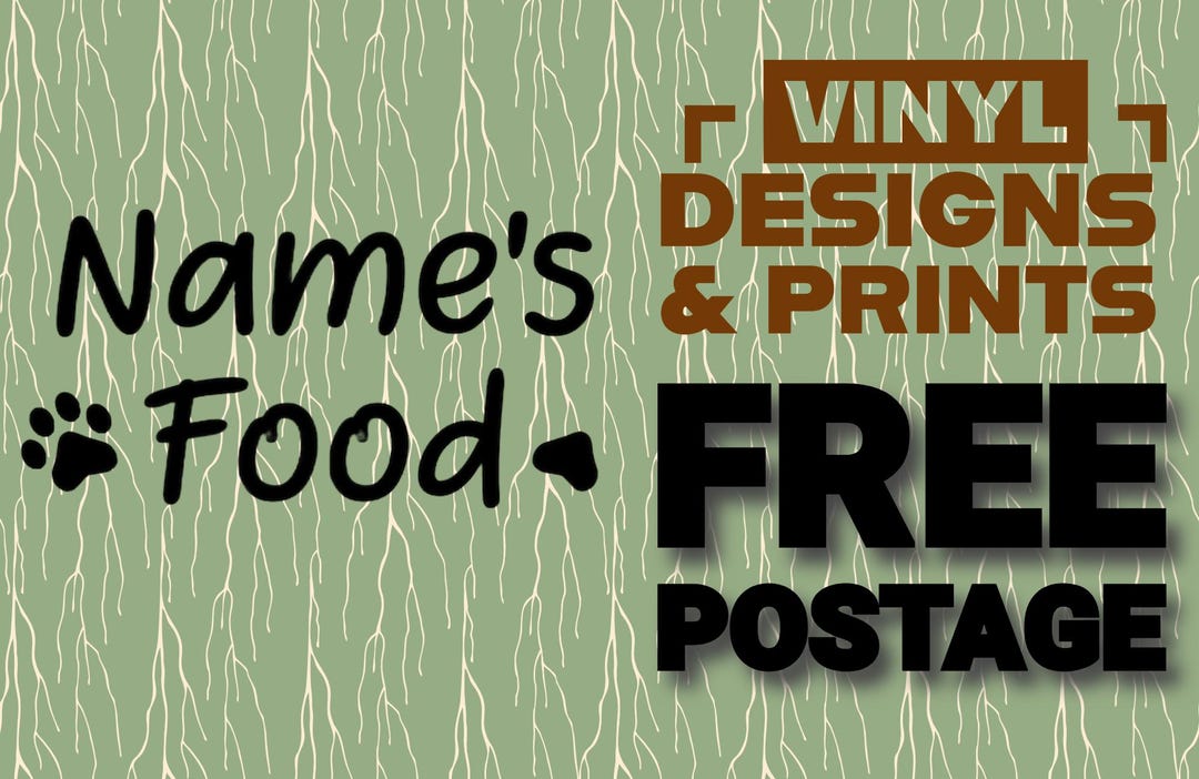 Personalised Pet Food Vinyl Decal Sticker - Etsy