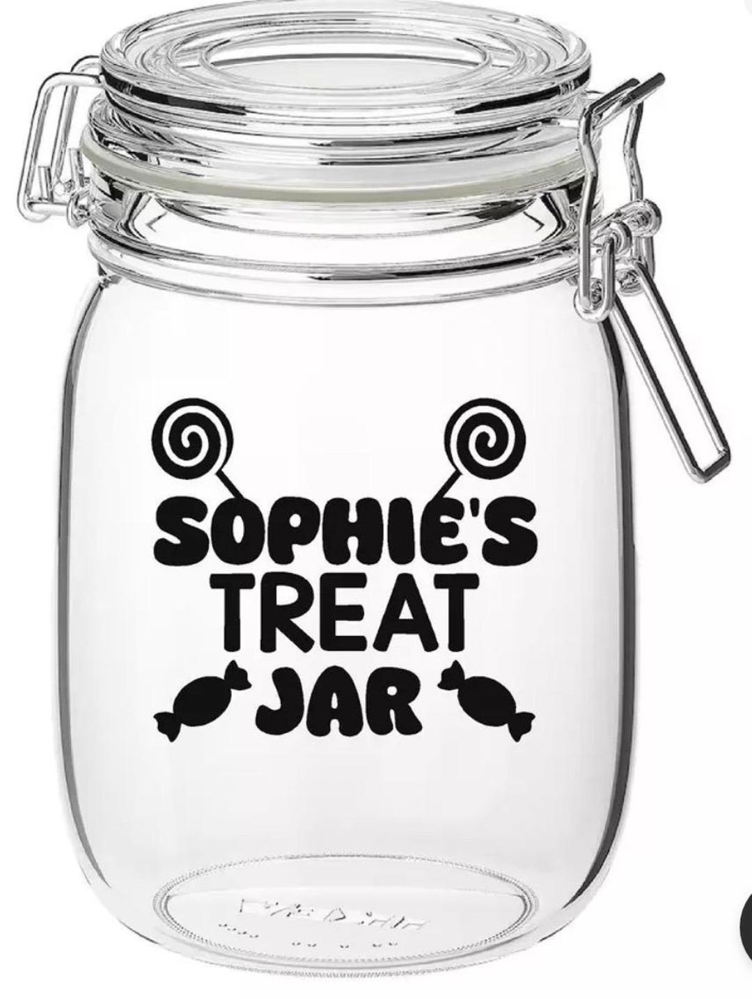 Personalised Treat Jar Vinyl Decal Sticker Great for DIY Gift Jars - Etsy
