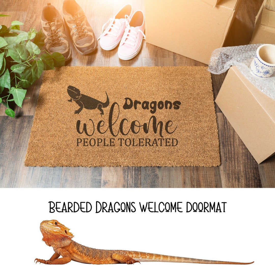 Bearded Dragon Welcome Mat, Bearded Dragon Home Decor, Funny Door Mats ...