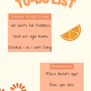 Orange Themed To-do List Digital Planner (A4) | Made for Printing ...