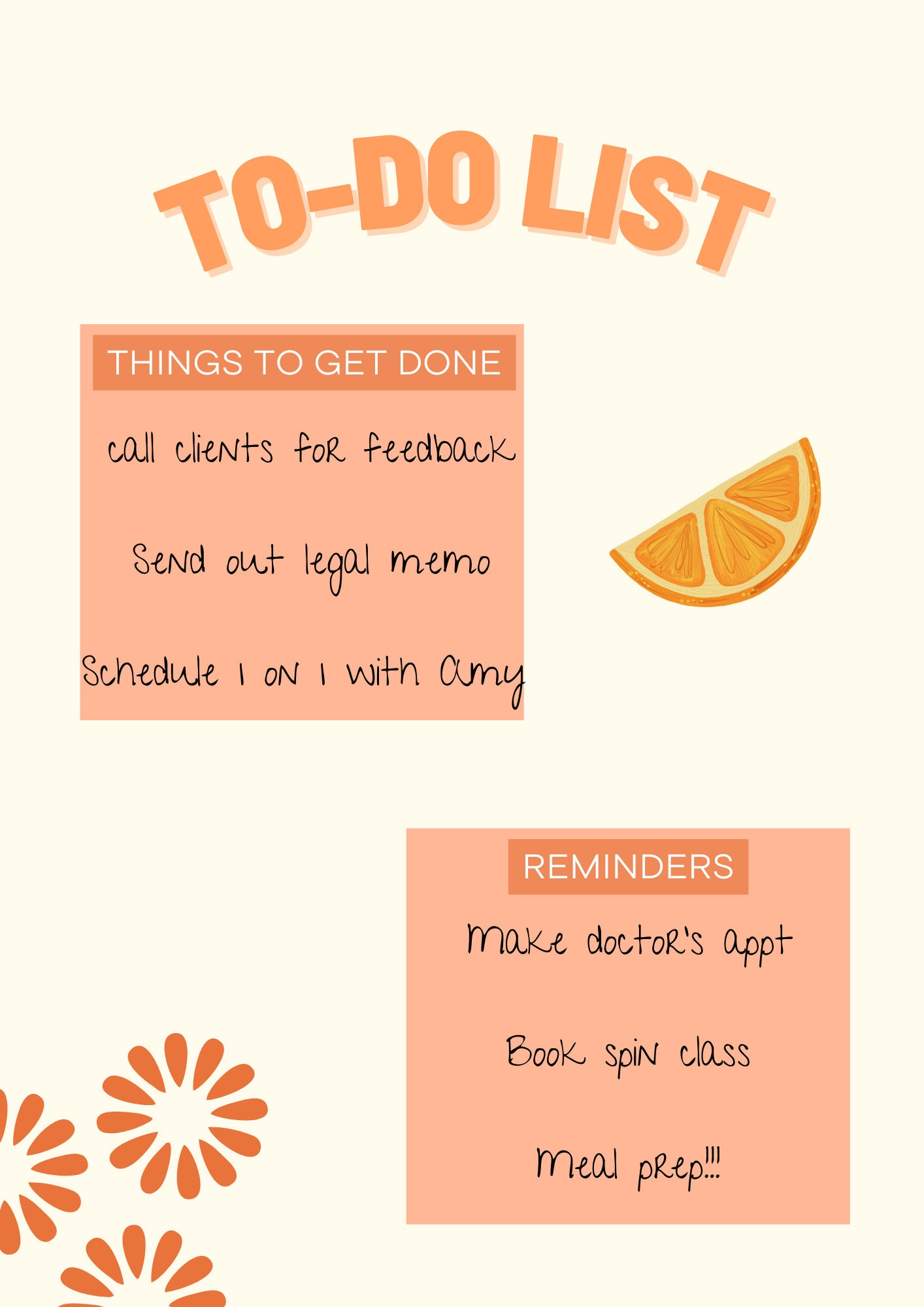 Orange Themed To-do List Digital Planner (A4) | Made for Printing ...
