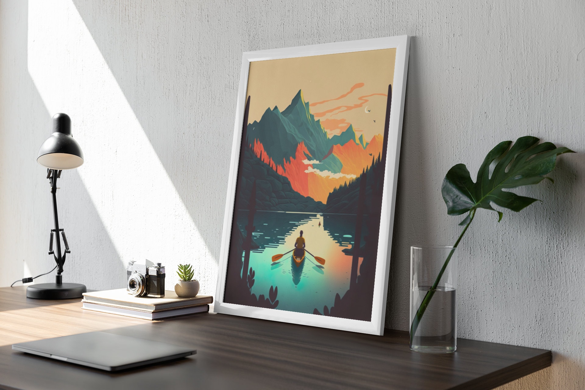 Kayak Art Print Framed Anniversary Gift for Kayaker Water - Etsy