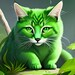 Cute Green Cats, 8 Pieces,downloadable,printable - Etsy
