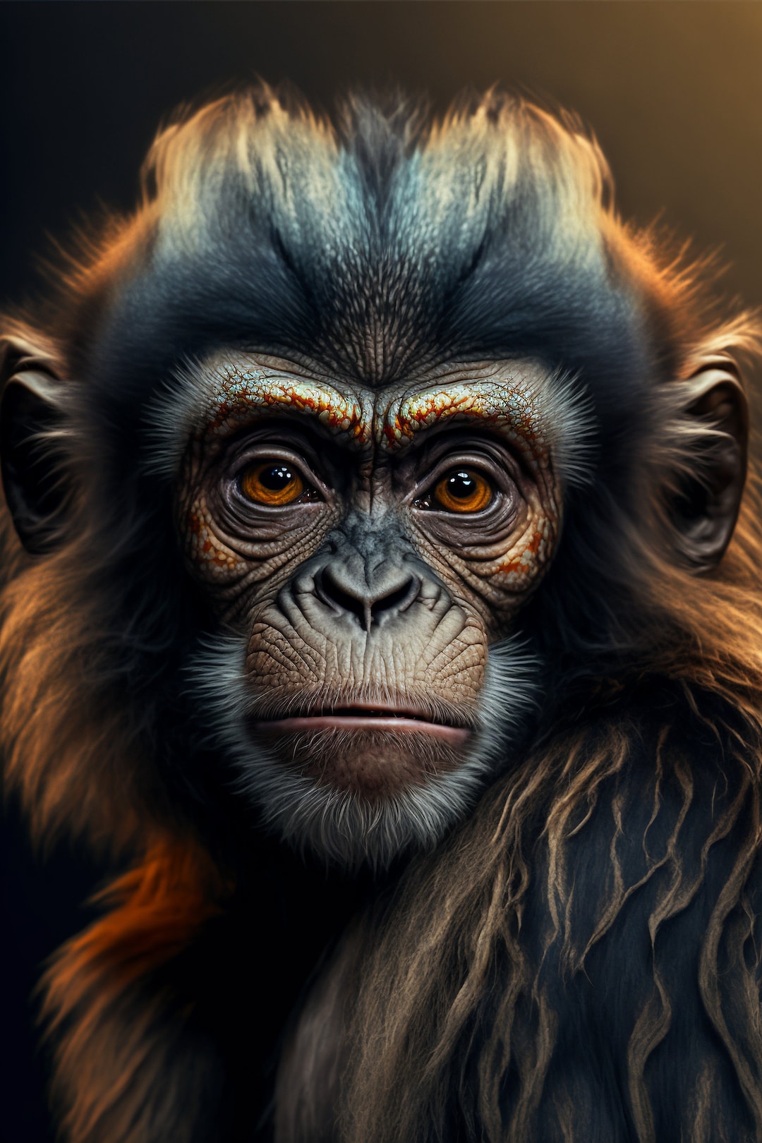 Monkey, Digital Art Print,wall Art,square, All Art,digital Download ...