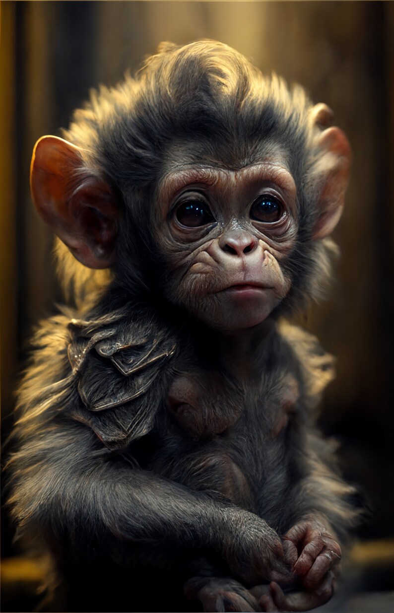 Monkey, Digital Art Print,wall Art,square, All Art,digital Download ...