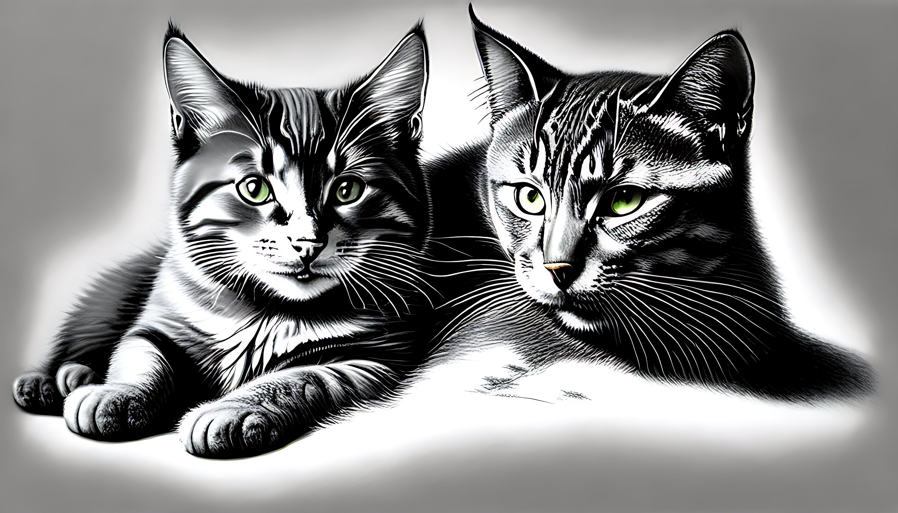 Pencil Drawing Cat, Downloadable,printable - Etsy