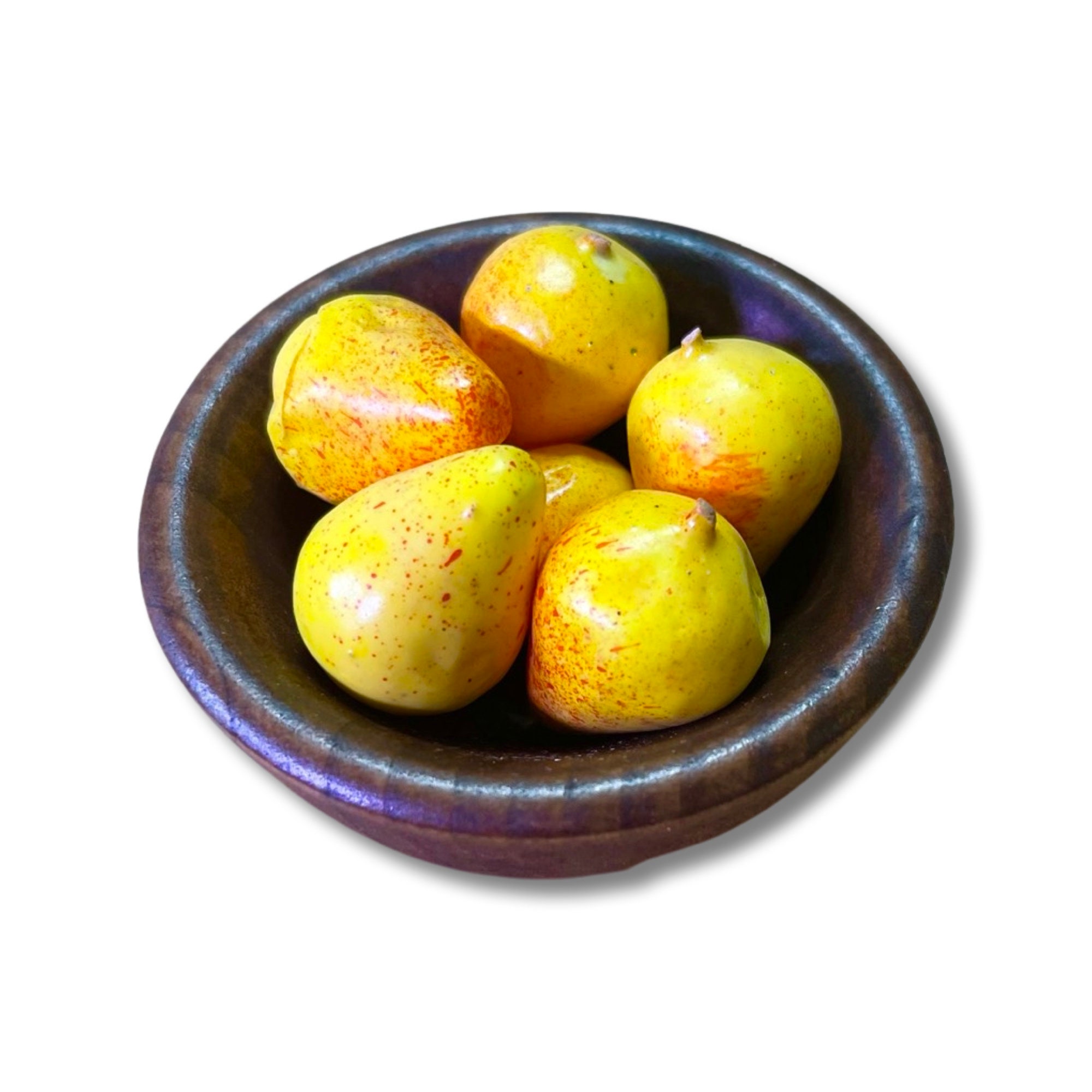 Miniature Dollhouse Pears in a Rustic Bowl 1:6 Scale - Etsy