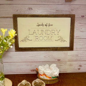 Miniature Dollhouse Wooden Laundry Room Sign 1:6 - Etsy