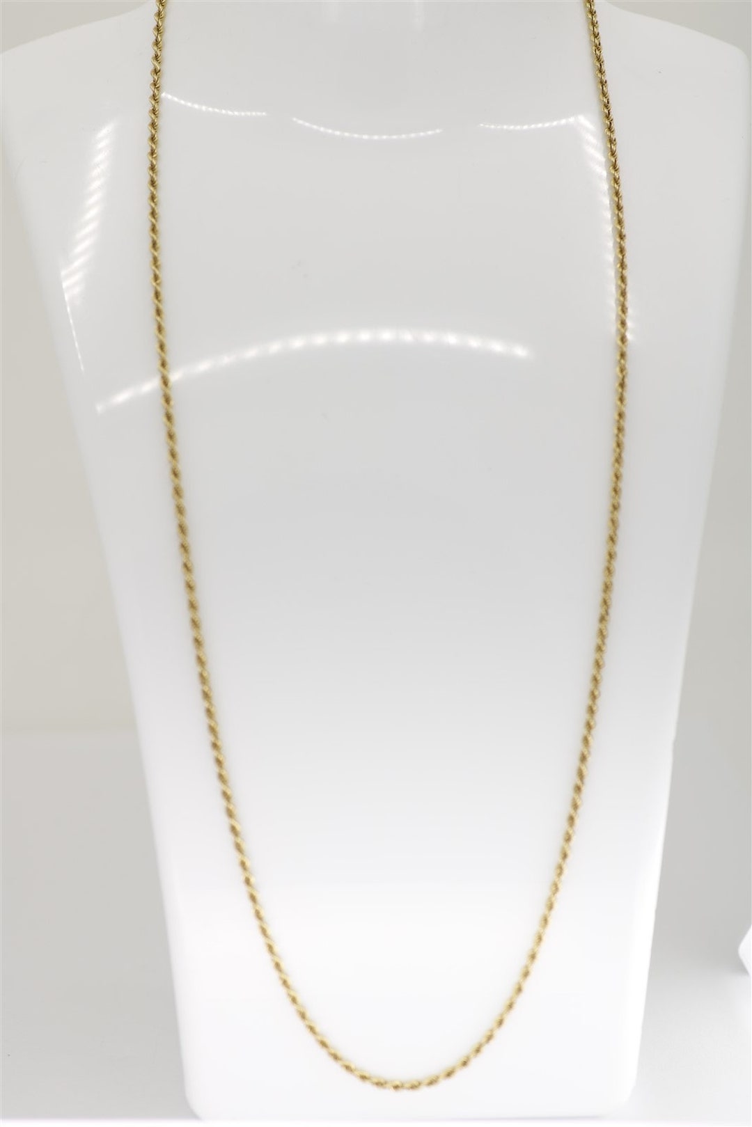 14K Yellow Gold Vintage 20 Inch Rope Necklace - Etsy