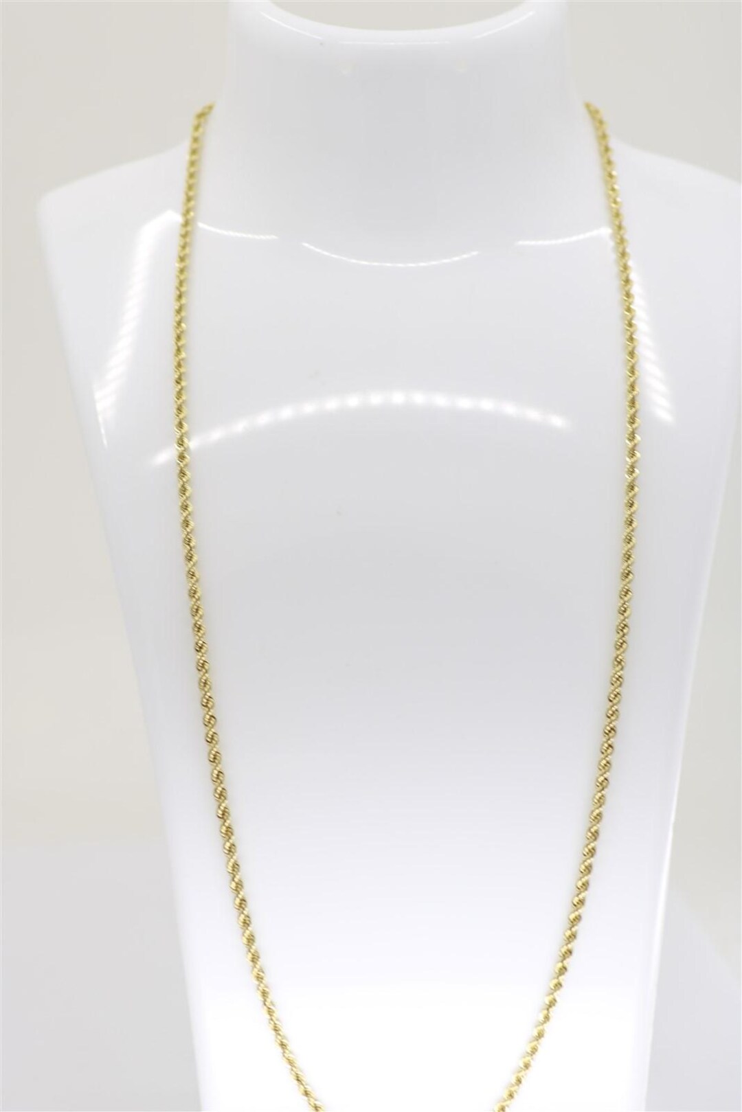 14K Yellow Gold Vintage 20 Inch Rope Chain Necklace - Etsy