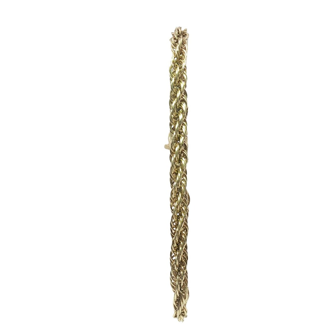Vintage 10KYG Peruvian Thick Rope Link Bracelet 8" - Etsy