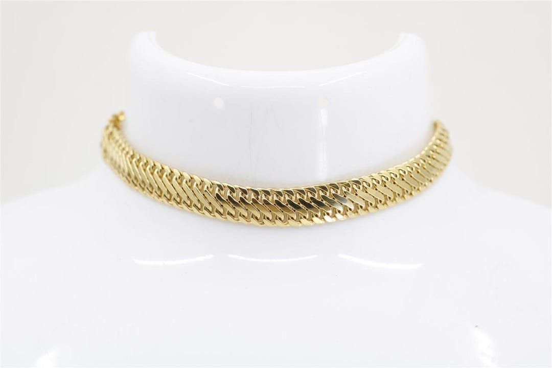 Vintage 14KY 7.5" Italian Wide Infinity Link Bracelet - Etsy