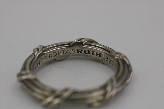 925 Sterling Silver Vintage Size 10 Thomas Roth Ring - Gem