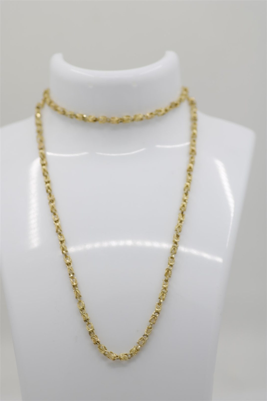 Vintage 14k Yellow Gold Turkish Rope Necklace 22 - Etsy